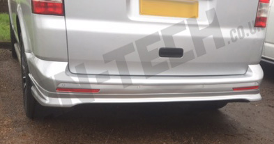 vw volkswagen transporter t5 rear bumper REAR DIFFUSER DIFFUSOR (5 ...