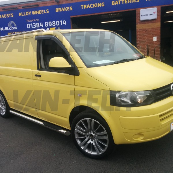 VW T5 T5.1 Slashed End Side Bars Polished Finish | Van-Tech