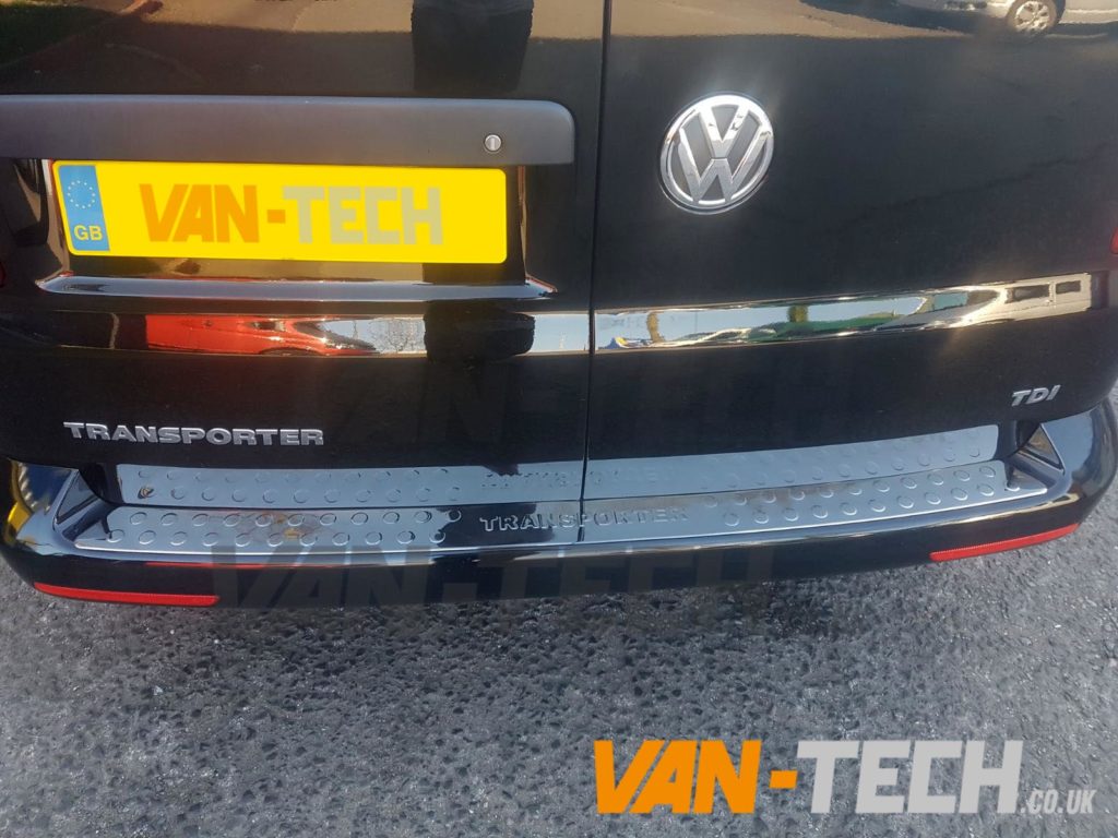 VW T5 Transporter Rear Bumper Sill Cover Stainless Steel Transporter ...