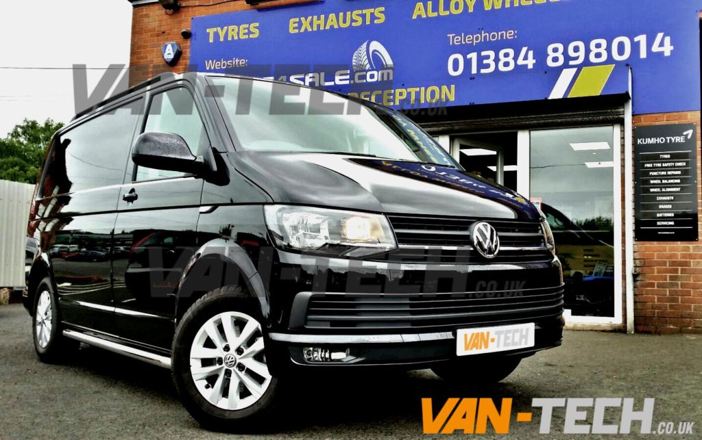 VW Transporter T6 Van fitted with O.E Style Side Bars | Van-Tech