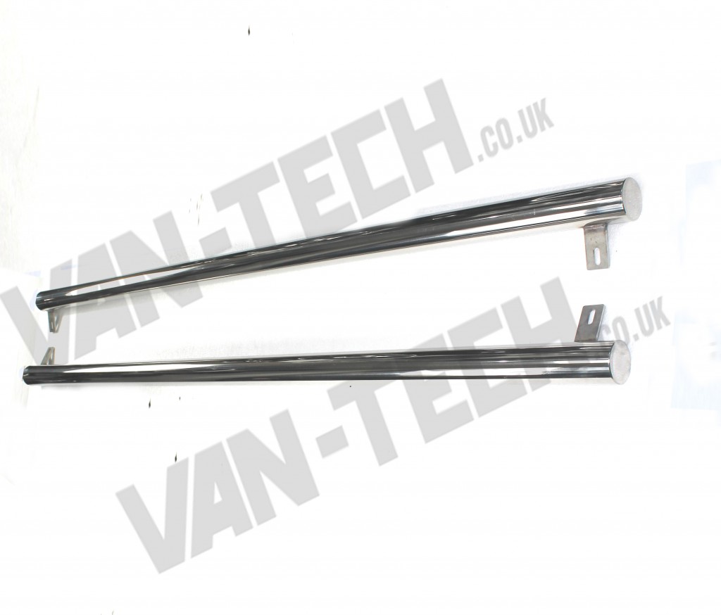 VW T4 Side Bars Flat End polished finish SWB LWB Transporter