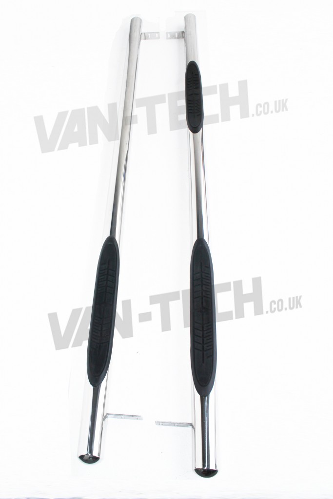 VW Transporter T4 dome end stainless steel side bars with 3 steps | Van ...