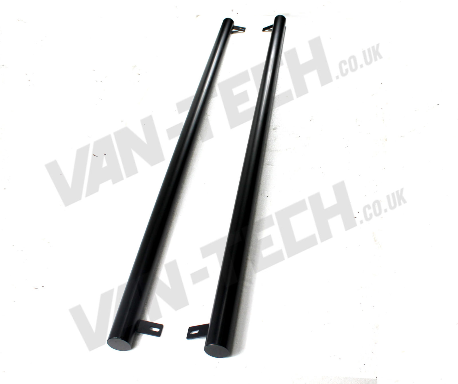 vw T4 T5 T6 transporter van black flat end side bars 2 | Van-Tech