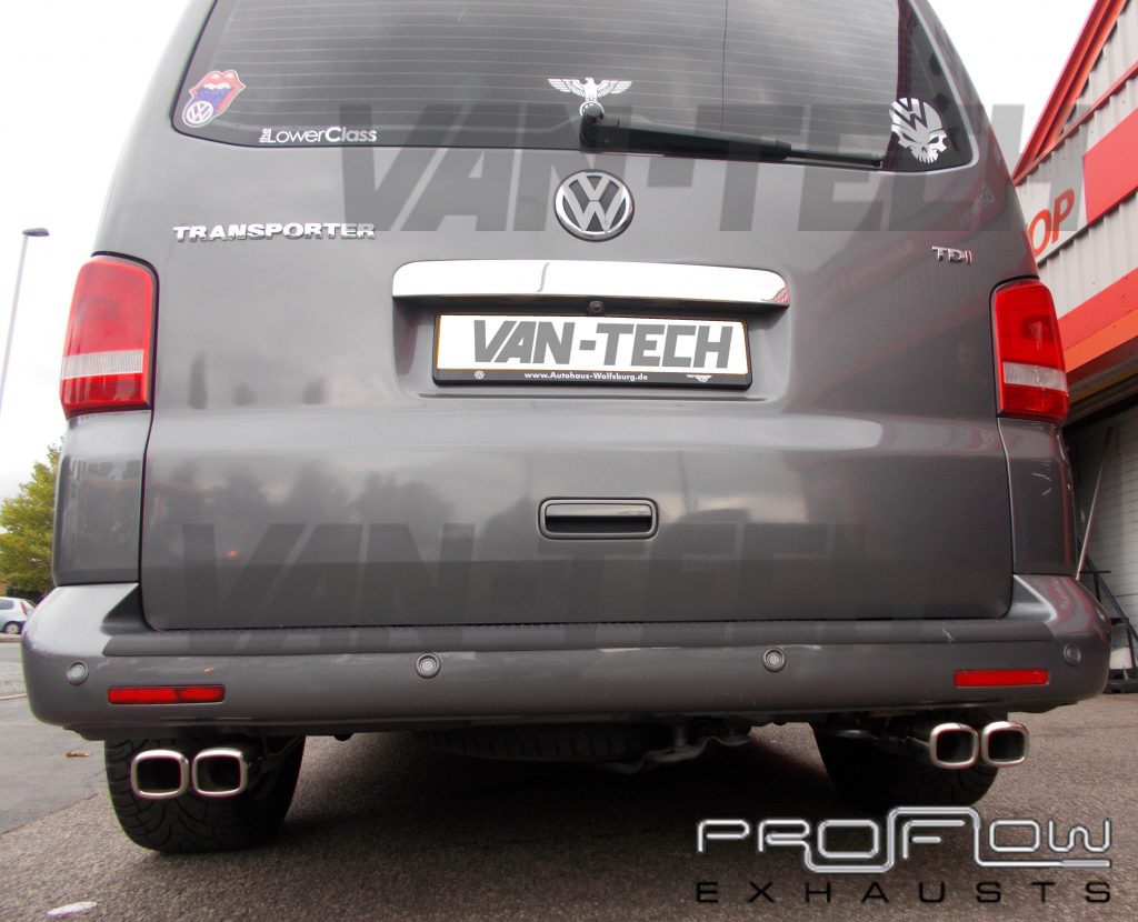 VW T5 T5.1 Transporter Stainless Steel Custom Exhaust Back Box Dual ...