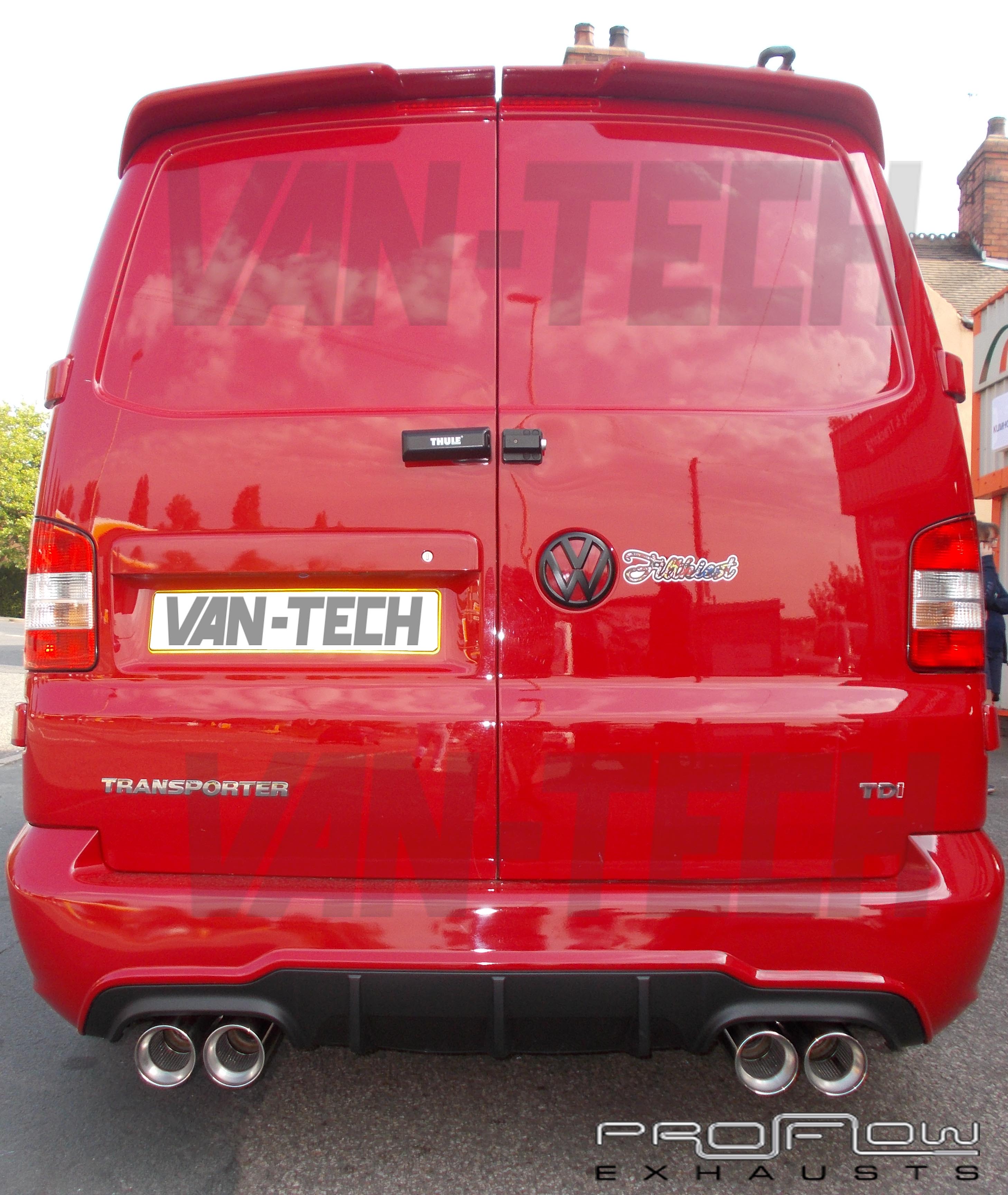 VW T5 T5.1 Transporter Stainless Steel Custom Exhaust Back Box Dual ...