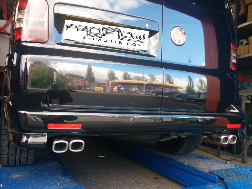 VW T5 T5.1 Transporter Stainless Steel Custom Exhaust Back Box Dual ...
