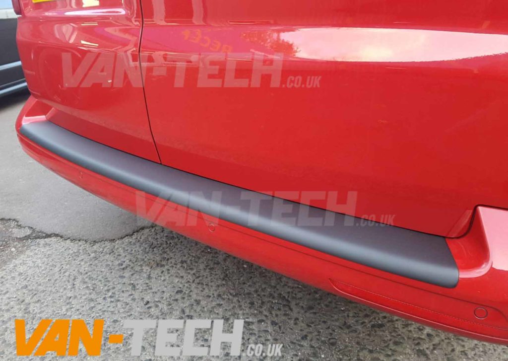 VW T5 Rear Bumper protector MATTE BLACK Tailgate 2003-2009 | Van-Tech