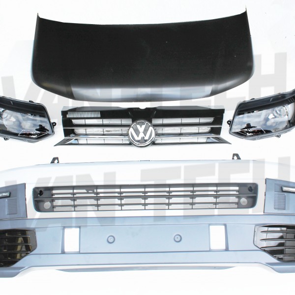 VW Transporter T6 Body Styling Kit Front Bumper Spoiler and Side Skirts