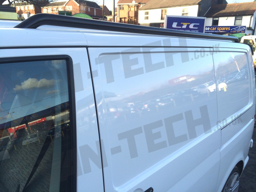 VW T5 T5.1 Black Roof Rails Stainless Steel SWB LWB