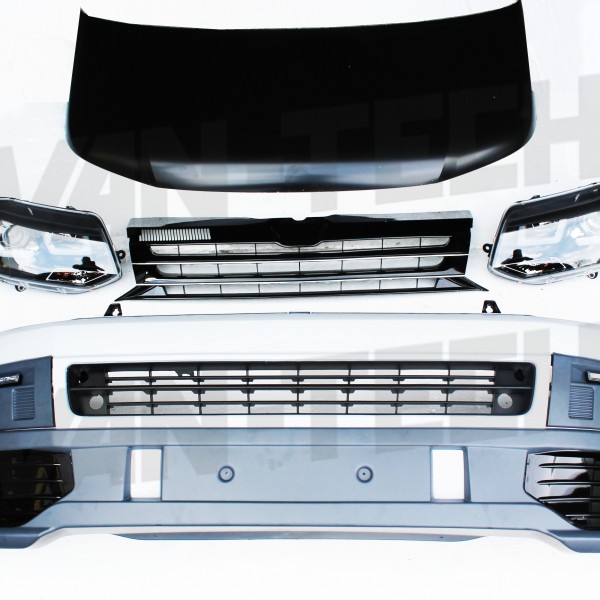 VW Transporter T6 Body Styling Kit Front Bumper Spoiler and Side Skirts