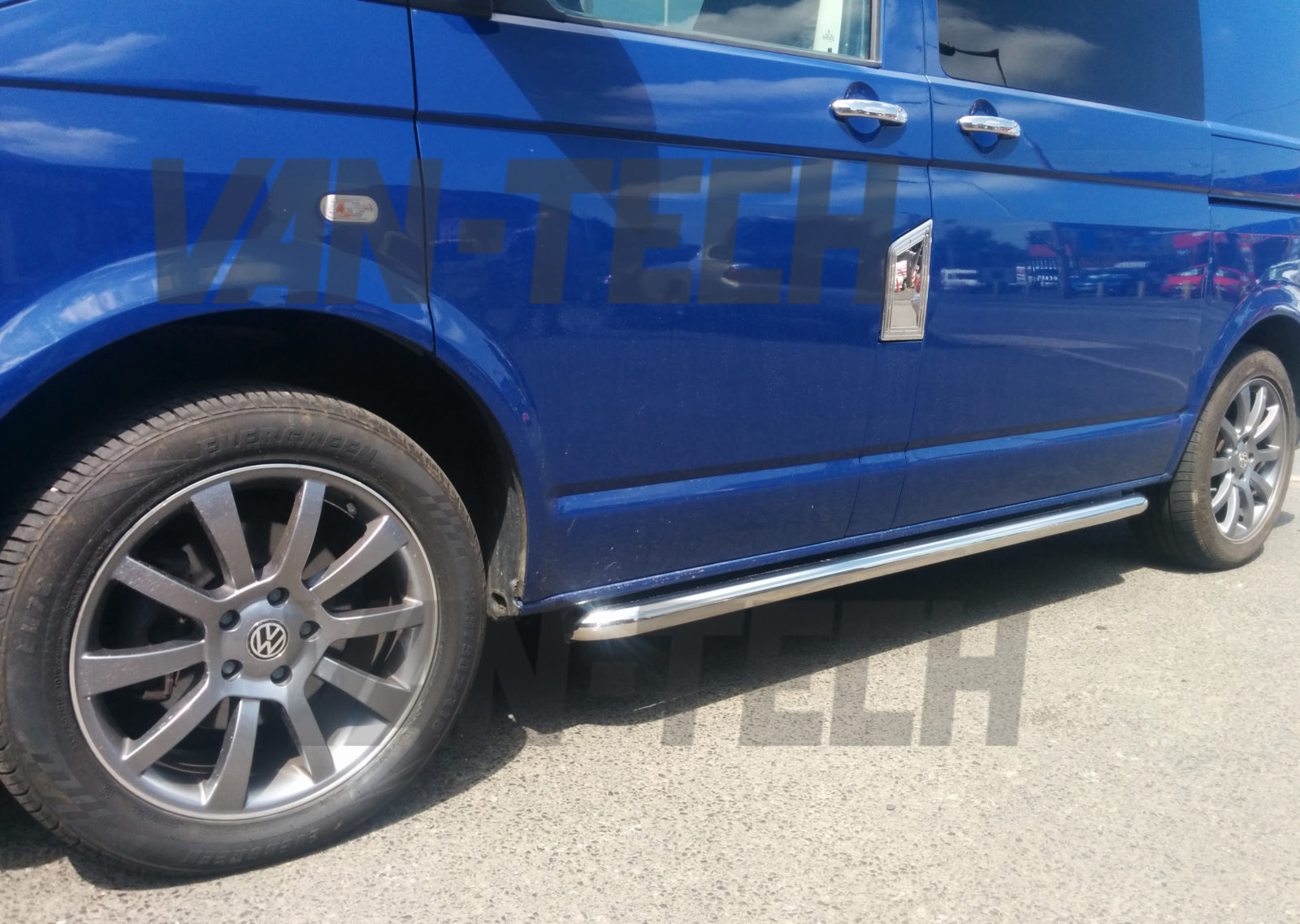 VW Transporter T5 Van Combo deal Sportline style stainless steel side ...