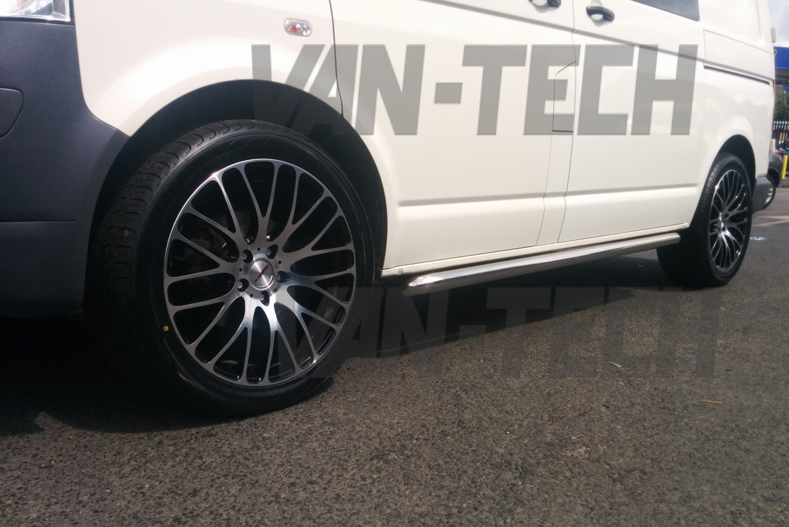 VW Transporter T5 van with sportline side bars roof rails and calibre ...