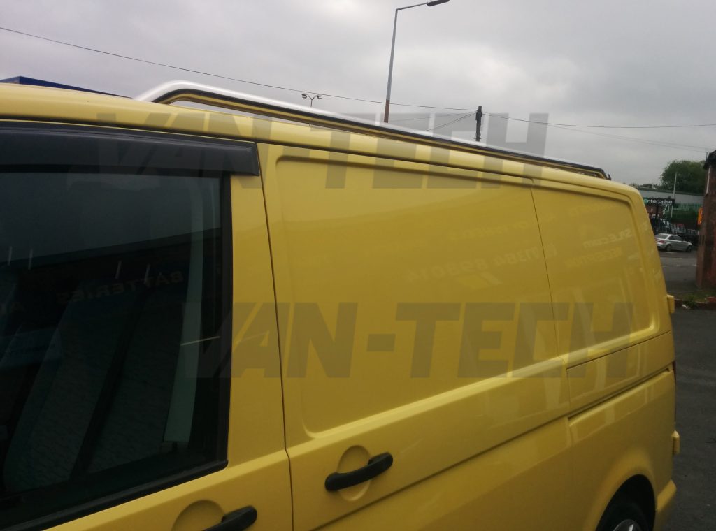 Set of Stainless Steel Three Step Side Bars and Roof Rails fitted to a ...