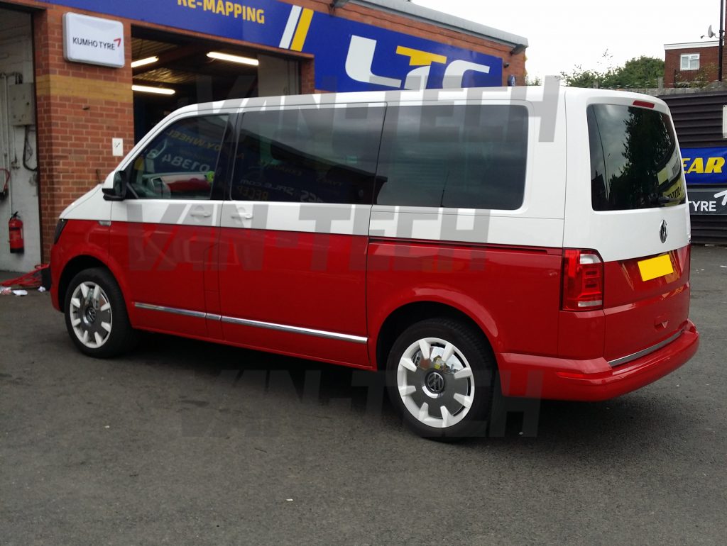 VW T6 fitted with O.E Side Bars and Aluminium Roof rails | Van-Tech