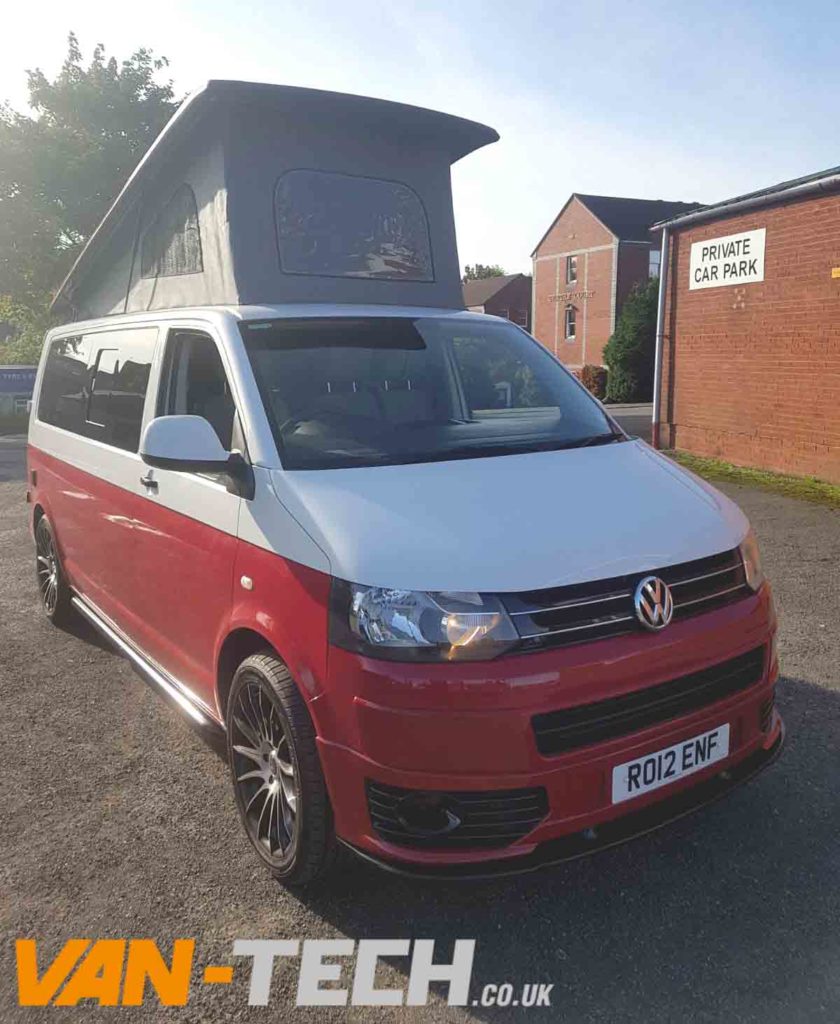 SOLD VW Transporter T5.1 Camper Van White and Red Two Tone LWB 2012 ...