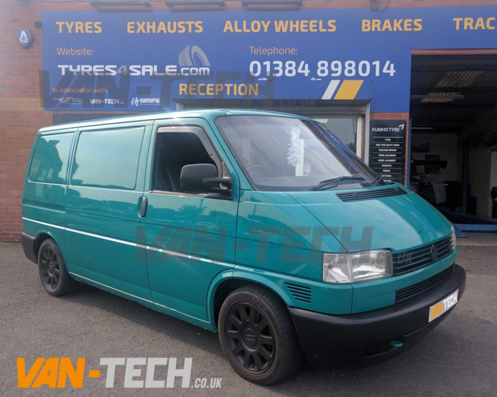 VW Transporter T4 fitted with Alloy Wheels and Side Bars | Van-Tech