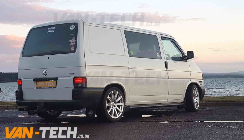 VW T4 Side Bars Black Slashed End SWB LWB Transporter