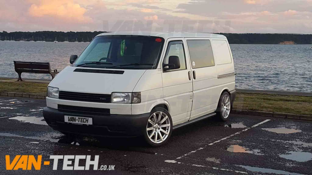 VW T4 Side Bars Black Slashed End SWB LWB Transporter