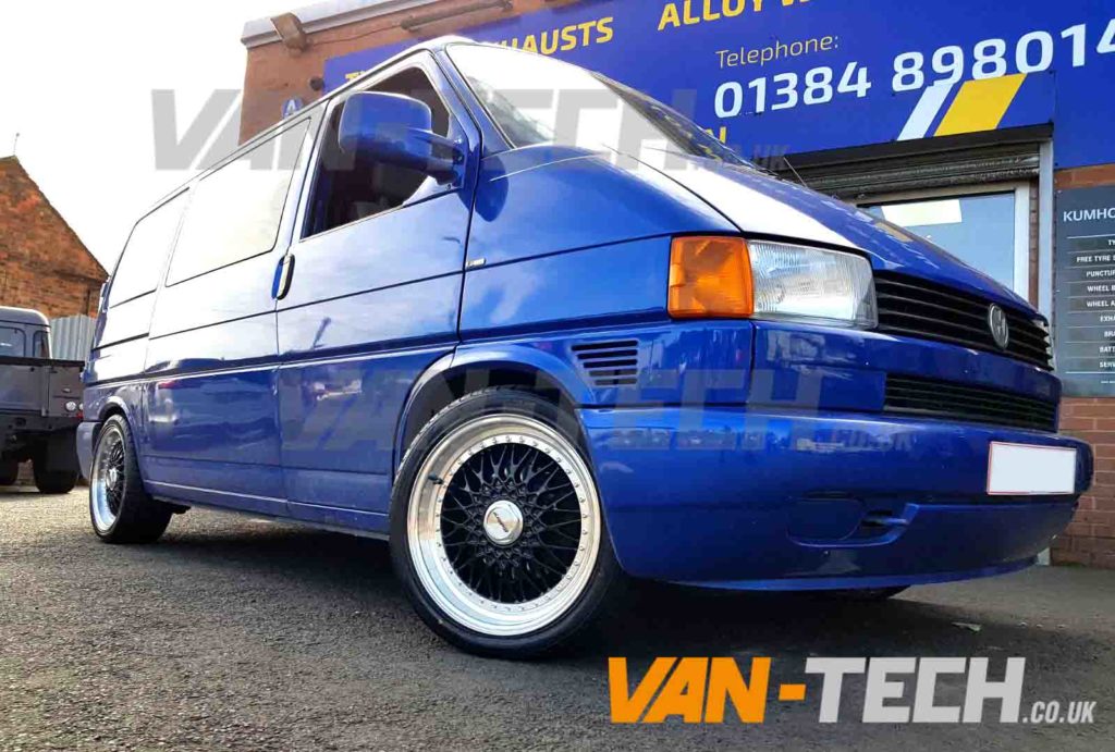 Calibre Vintage 18″ Black and Polished Alloy Wheels fitted to a VW ...