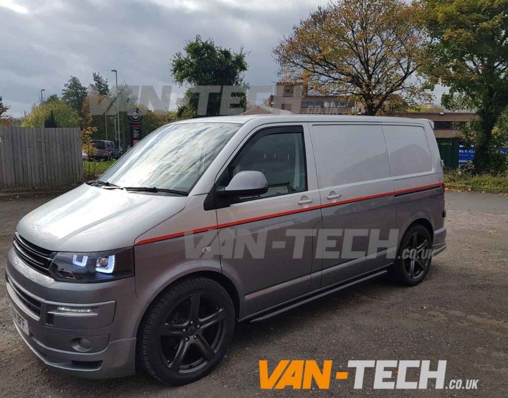 VW T5 T5.1 T6 Black Stainless Steel Side Bars Sportline O.E Style