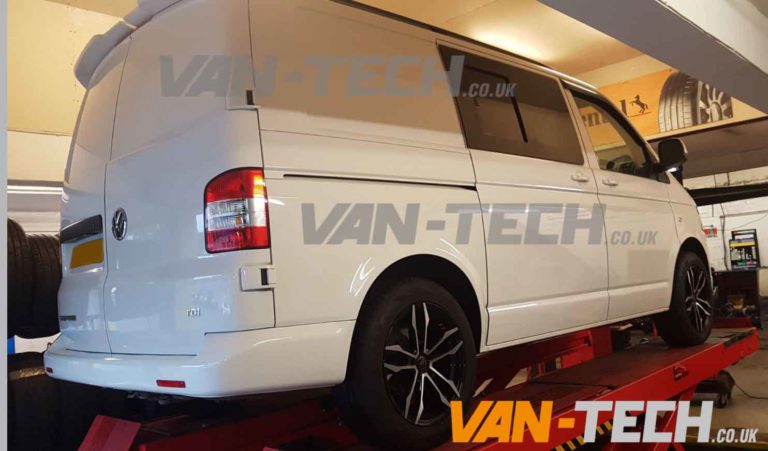 VW T5 Transporter Fitted with Black Sportline O.E Style Side Bars and ...