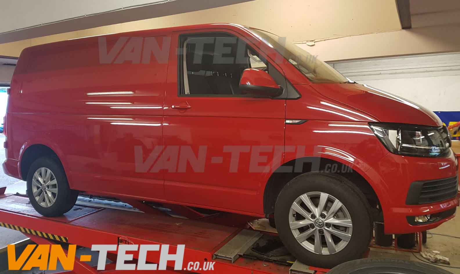 VW T6 Transporter fitted with Sportline Style Side Bars and Front Lower ...