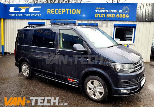 VW Transporter T6 fitted with Side Bars and Front Lower Spoiler ...
