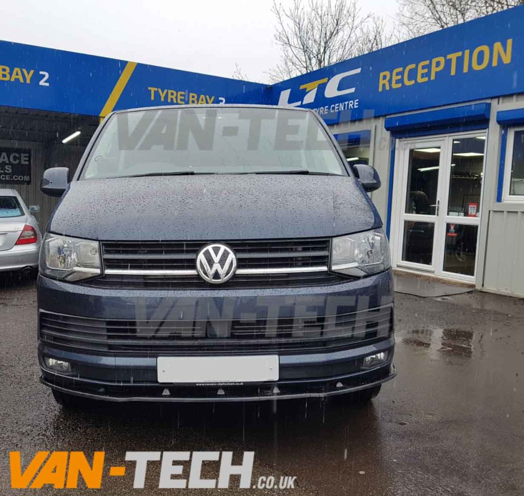 VW Transporter T6 fitted with Side Bars and Front Lower Spoiler ...