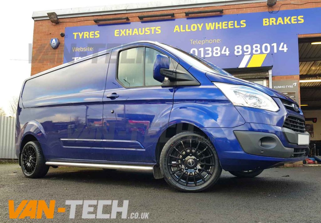 Ford Transit Custom with Calibre T-Sport 18″ Gloss Black Alloy Wheels