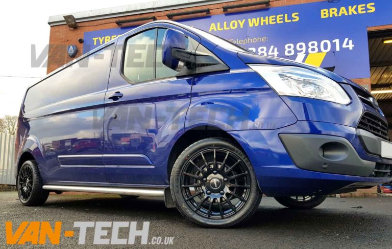 Ford Transit custom fitted with 18 inch black calibre T-sport alloy ...