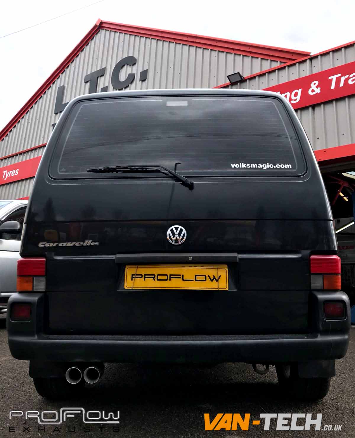 vw transporter t4 proflow exhausts stainless steel middle and rear from ...