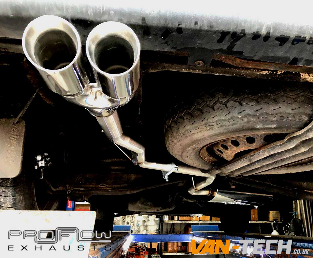 vw transporter t4 proflow exhausts stainless steel middle and rear from ...