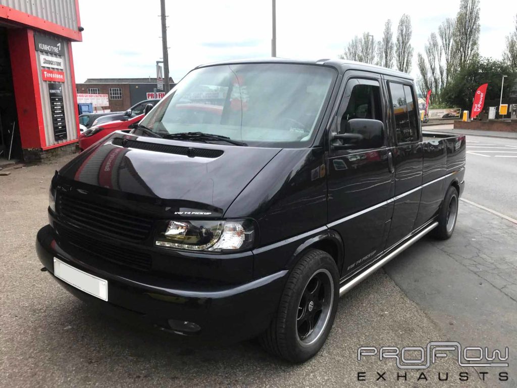 VW T4 Carvelle Pickup fitted with Custom Proflow Exhaust's Mid / Rear
