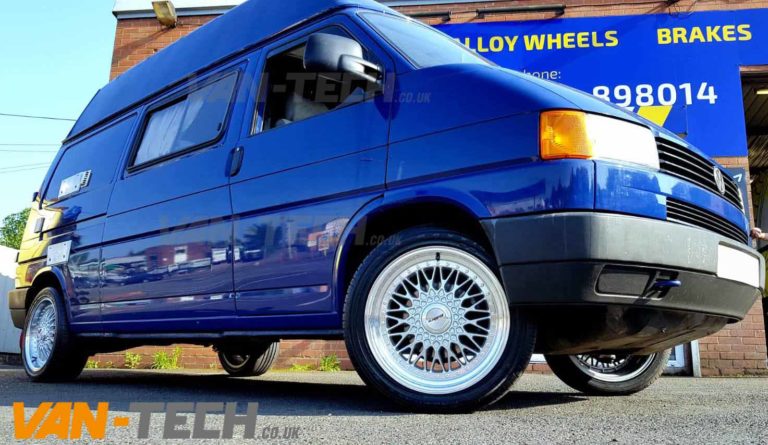 Calibre Vintage 18″ Silver Alloy Wheels fitted to a VW Transporter T4 ...