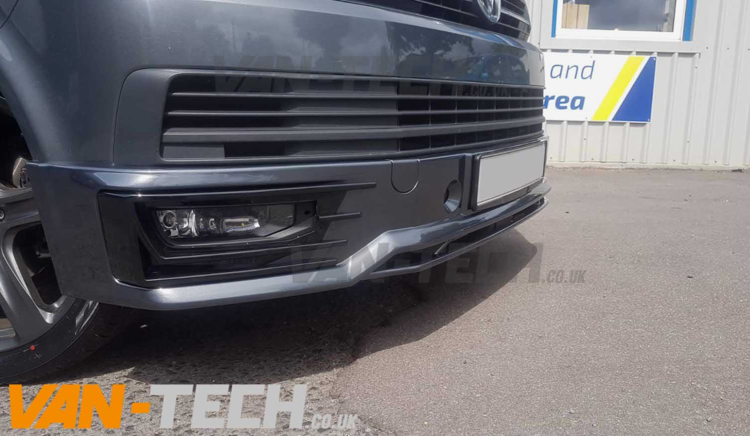 VW T6 fitted with Sportline Front Bumper, Side Bars, Alloy Wheels