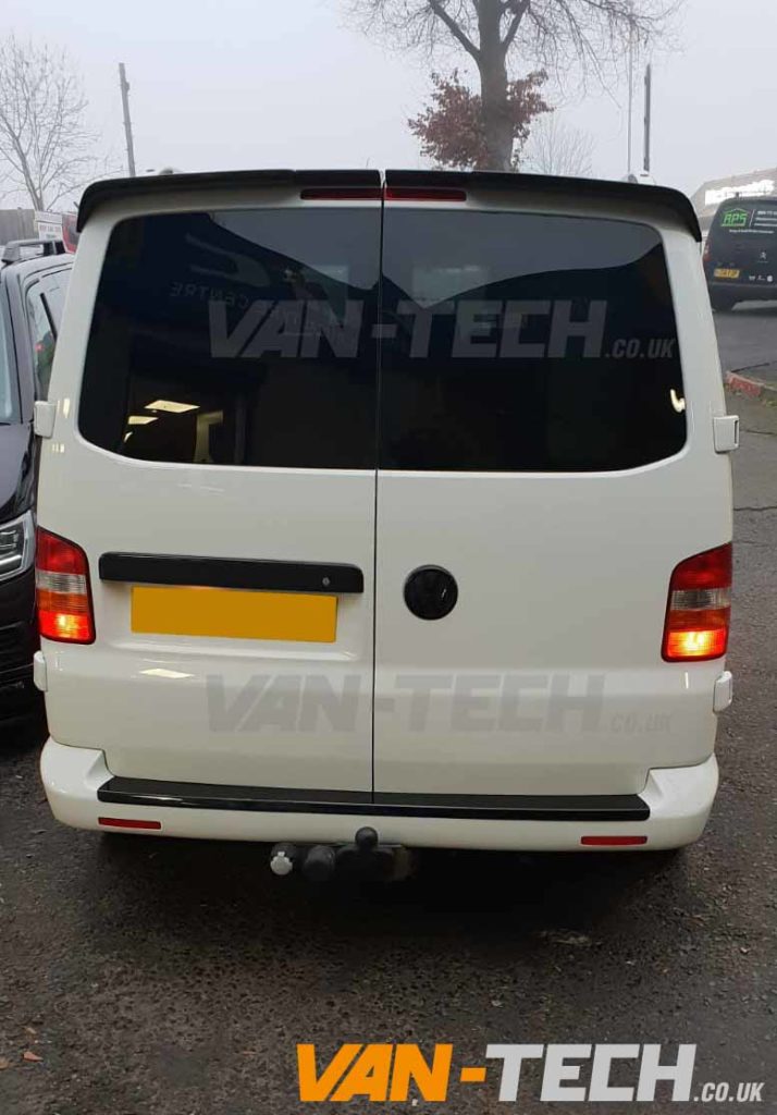 VW Transporter T5 T5.1 Rear Bumper Sill Cover Black Plastic