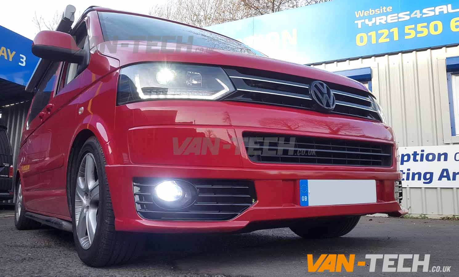 vw t5.1 fitted with sportline front lower bumper van-tech (5) | Van-Tech