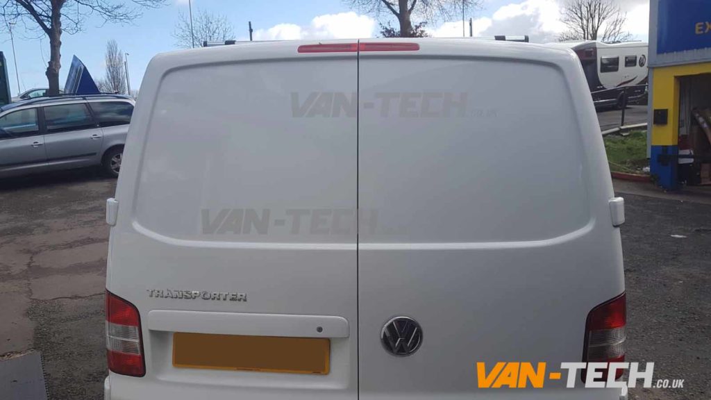 vw transporter t5 van fitted with van-tech windows side barn door (9 ...
