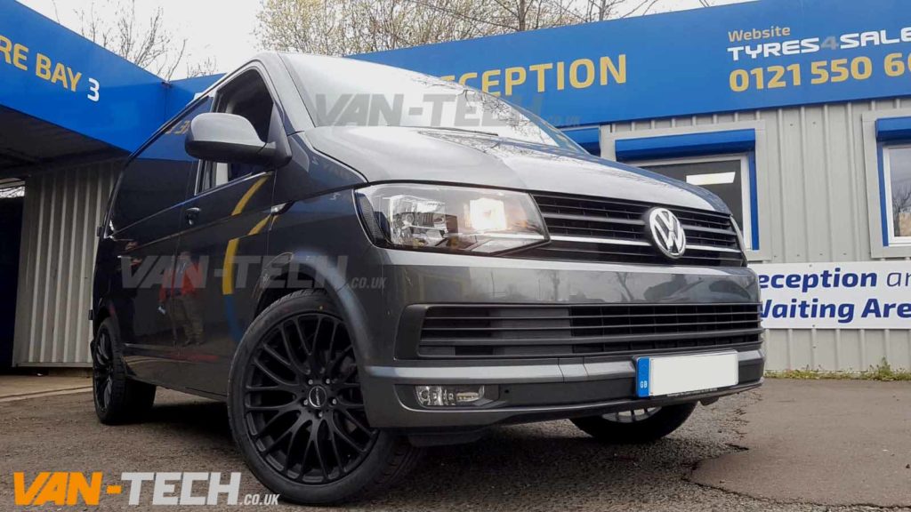 vw transporter t6 calibre altus 20 inch alloy wheels 40 mm H&R lowering ...