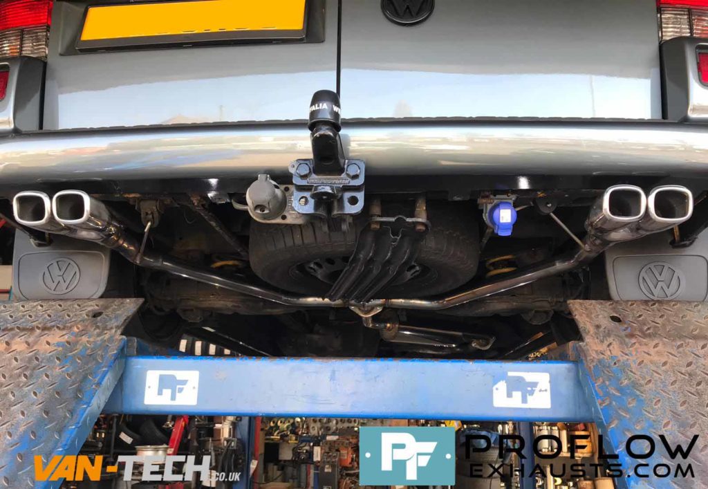 Proflow Custom VW T4 Exhaust Dual Exit Twin Tailpipes