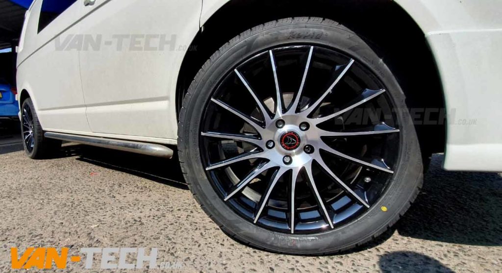 vw transporter t5.1 fitted with wolfrace 20 inch areo alloy wheels drl ...