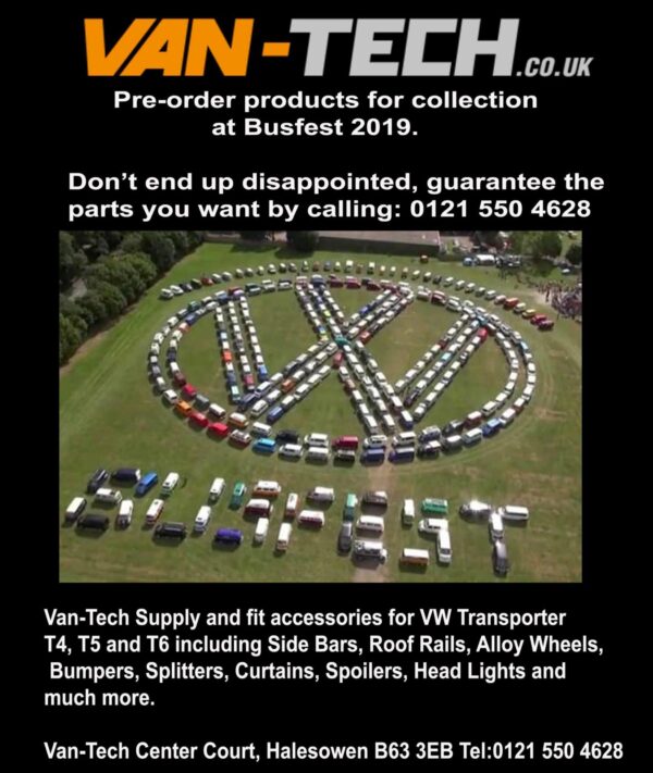 Pre-Order Parts for collection at Busfest 2019 | Van-Tech