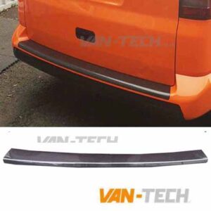 VW T5.1 Transporter Rear Bumper Protector Carbon Fibre Effect Tailgate