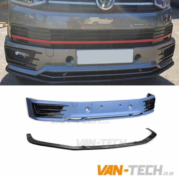 VW Transporter T6 Light Bar Headlights, Sportline Bumper and Splitter
