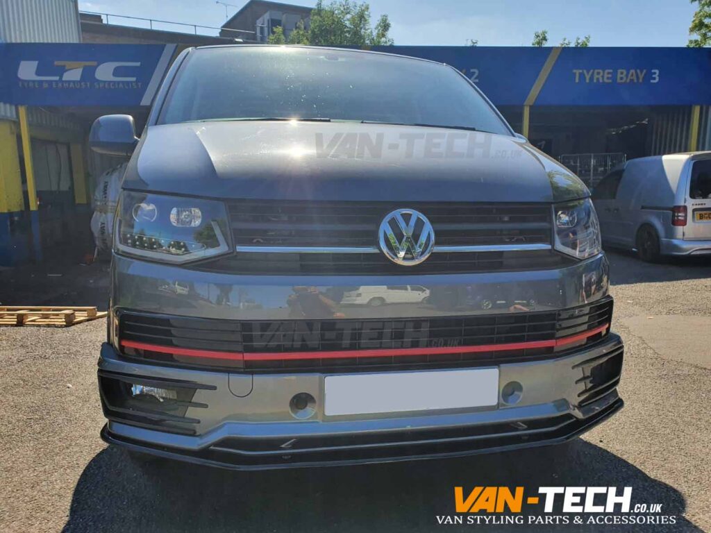VW Transporter T6 Light Bar Headlights, Sportline Bumper and Splitter