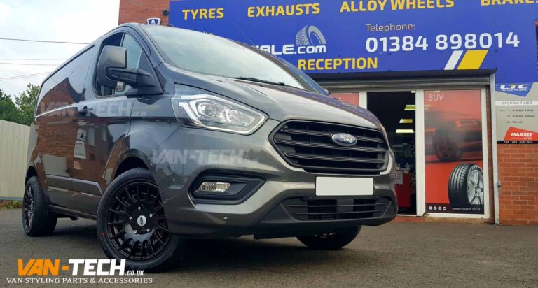 Set of 18" Gloss Black M-Sport Style Alloy Wheels Ford Transit Custom ...