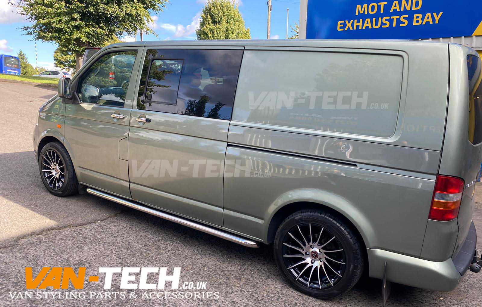 VW Transporter T5 Wolfrace Aero Wheels 18 and Stainless Steel Sportline ...