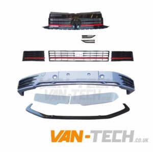 VW T6 Sportline Bumper Rear Spoiler Upgrade kit Red Trim