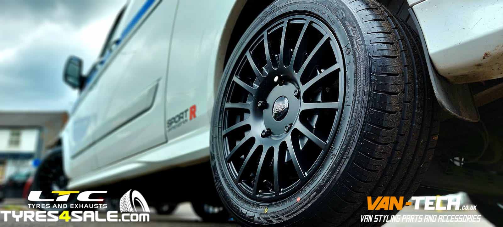 JBW TMS Black 18 Alloy Wheels Ford Transit Van (5) | Van-Tech