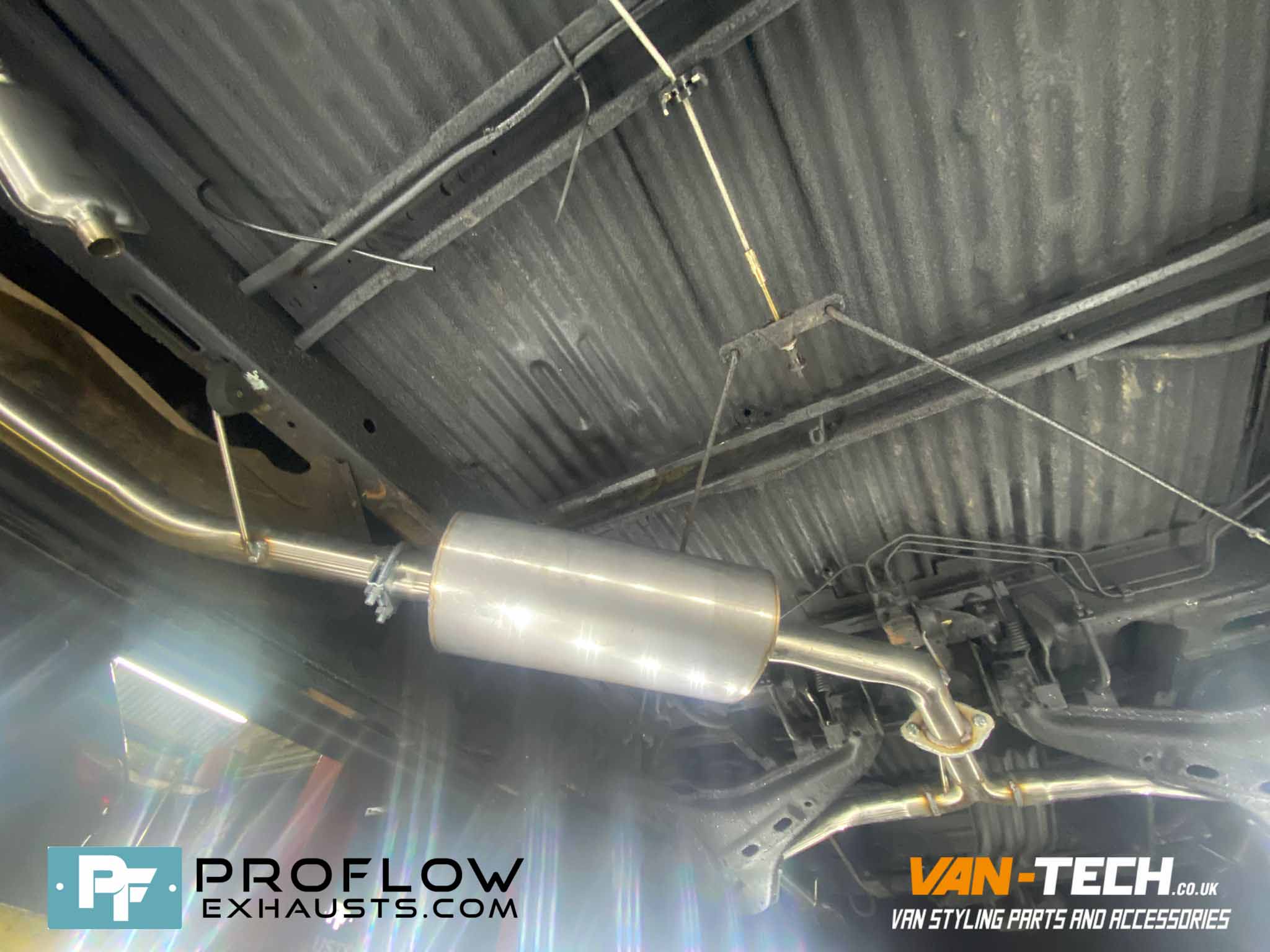 VW T4 Stainless Steel Exhaust Middle and Dual Rear Twin Exit (4) | Van-Tech